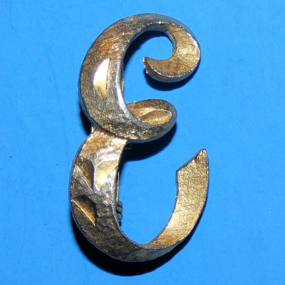 Mamselle | Jewelry | Vintage Signed Mamselle Letter E Brooch Initial ...